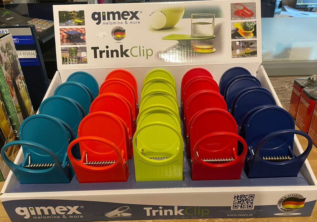 Clips voor drinken kleur rood - Vouwwagens Online Shop